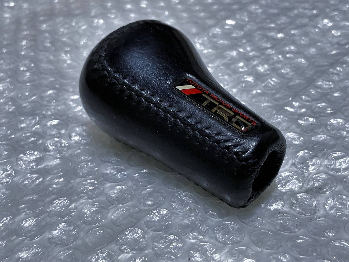 絶版 TRD レザーシフトノブ 5MT 5速 M12 AE86 MR2 AW11 SW20 4AG JZX90 JZX100 1J スープラ ...