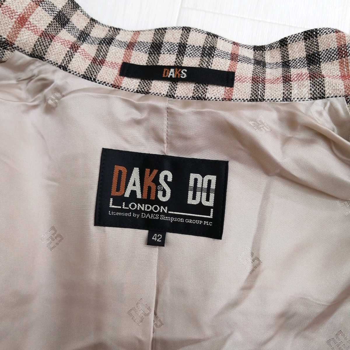 H 極上 エレガント 高級感溢れる ダックス DAKS ハウスチェック柄 ジップアップ ジャケット 婦人服 size42 レディース アウター 日本製(ジャケット、上着)｜売買された ...