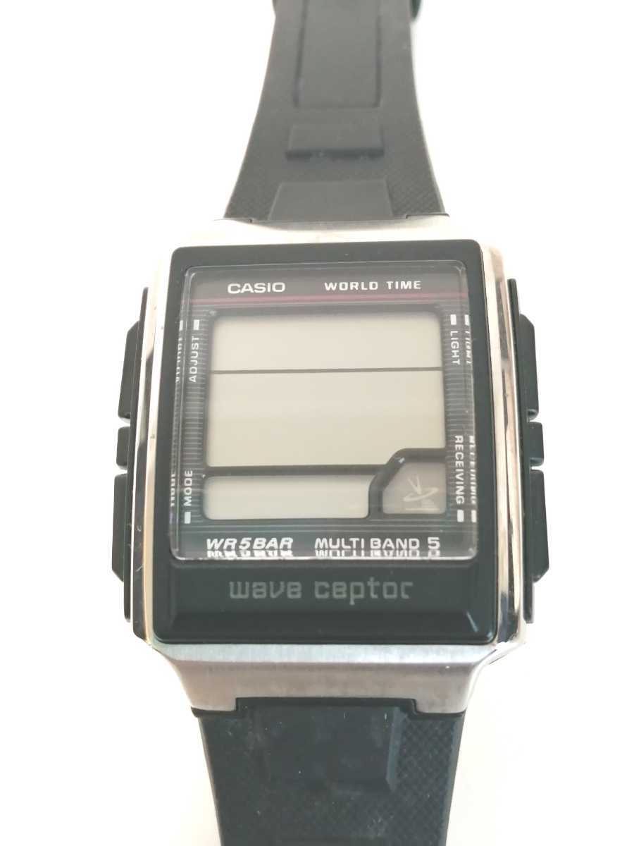 CASIO カシオ WORLD TIME WR5BAR MULTI BAND 5 wave ceptor 3053 デジタル腕時計 電波時計 ...