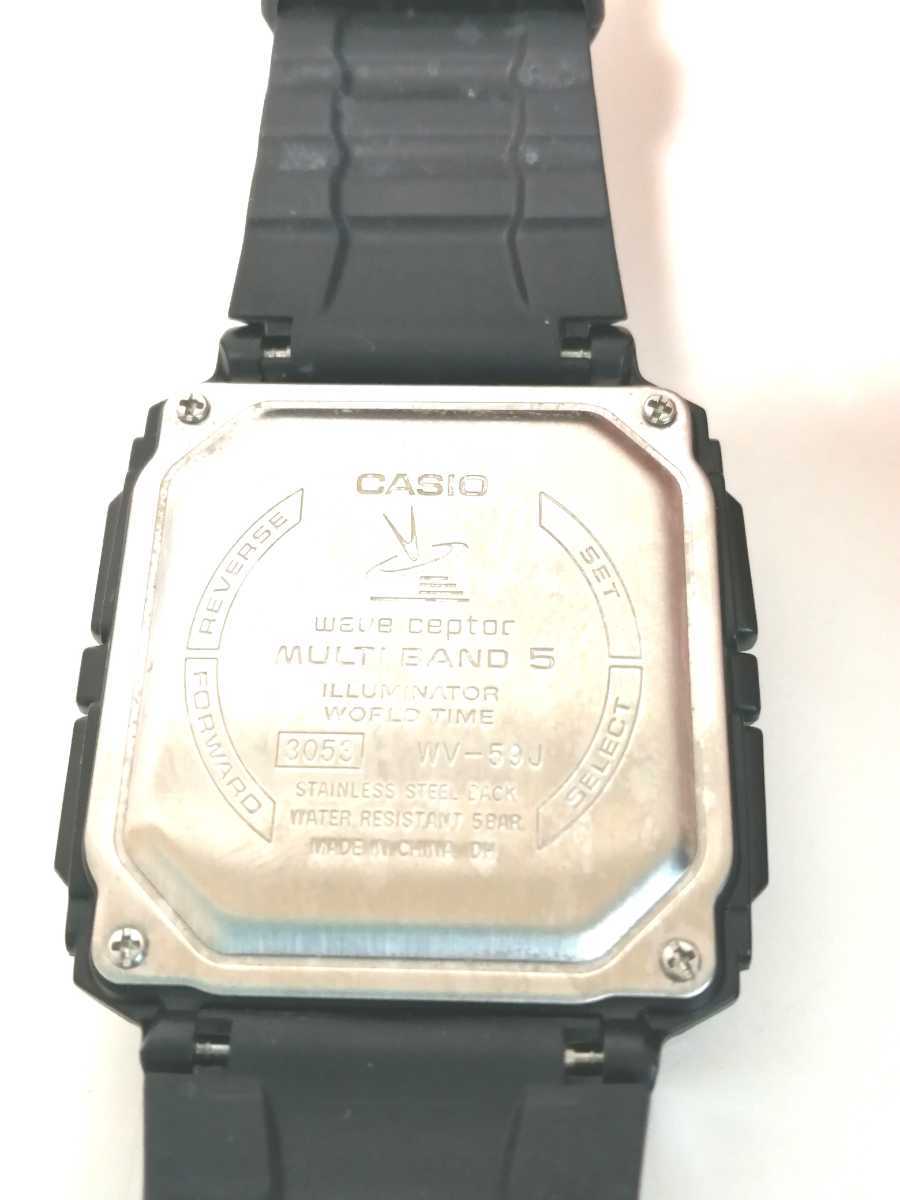 CASIO カシオ WORLD TIME WR5BAR MULTI BAND 5 wave ceptor 3053 デジタル腕時計 電波時計 ...