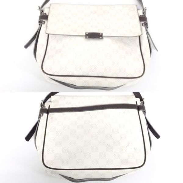 θ LOEWE/ロエベ アナグラム柄 ショルダーバッグ 290410 レザー/オフホワイト レディースバッグ ブランドバッグ 本体のみ ...