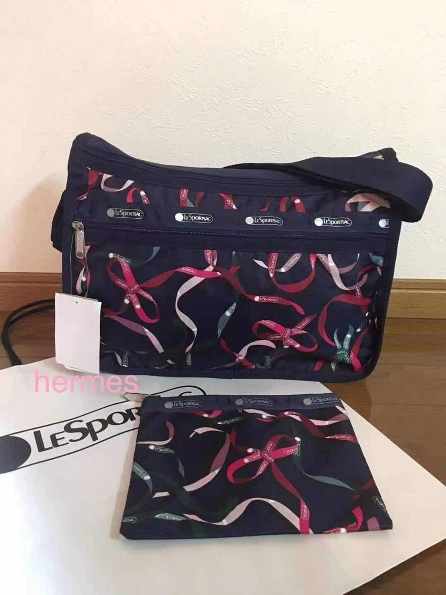 LeSportsac レスポートサック DELUXE EVERYDAY BAG 7507 F806 パーティーリボンズネイビー(ショルダーバッグ)｜売買されたオークション情報、yahooの商品 ...