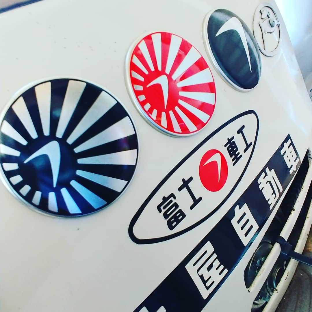 マルフ 75mm 厚さ2mm ロゴマーク 4種類 ラビットスクーター スバル360 S301 ハイスーパー S601 富士重工 スバル ...