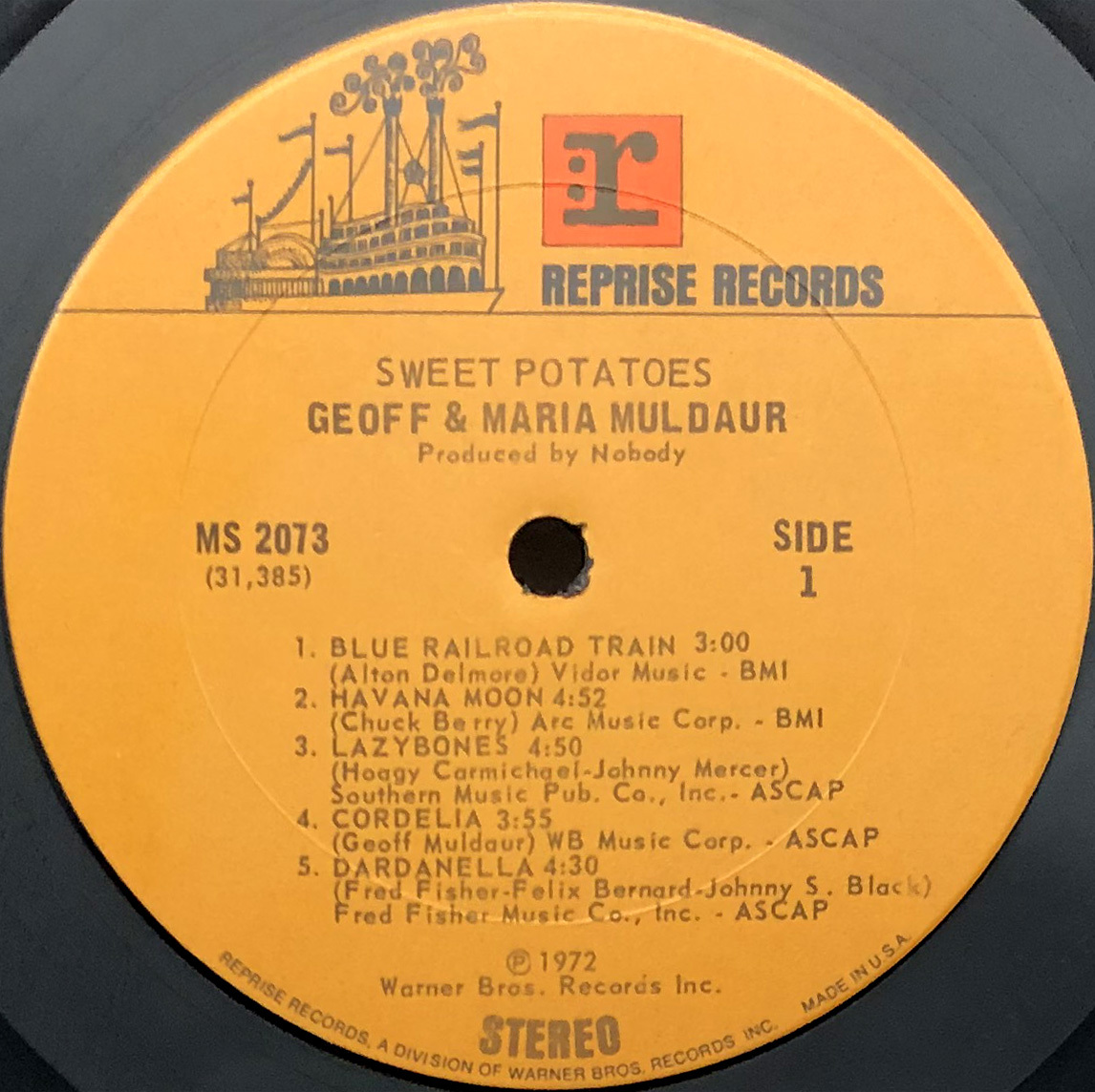 美盤 US ORIG LP GEOFF & MARIA MULDAUR/Sweet Potatoes 1972年 初回W無TANラベル ルーツ ...