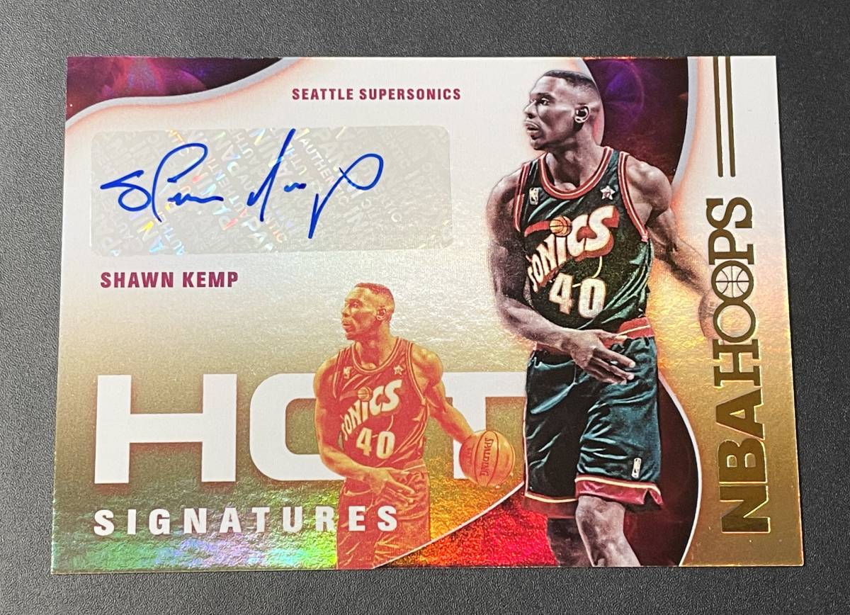 Shawn Kemp 2021-22 Panini NBA Hoops Hot Signatures Auto 直筆サインカード スーパー ...