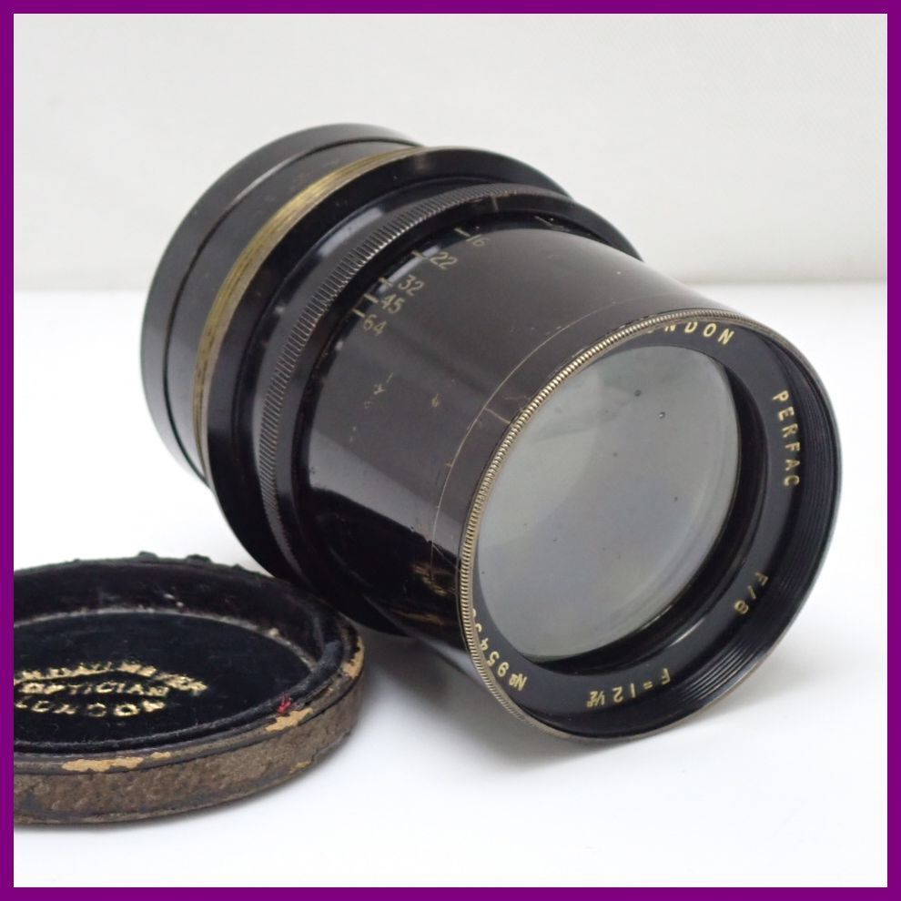 Dallmeyer/ダルメイヤー PERFAC f=12 1/2インチ f/8 古典レンズ キャップ付き#1689100066(その他)｜売買 ...