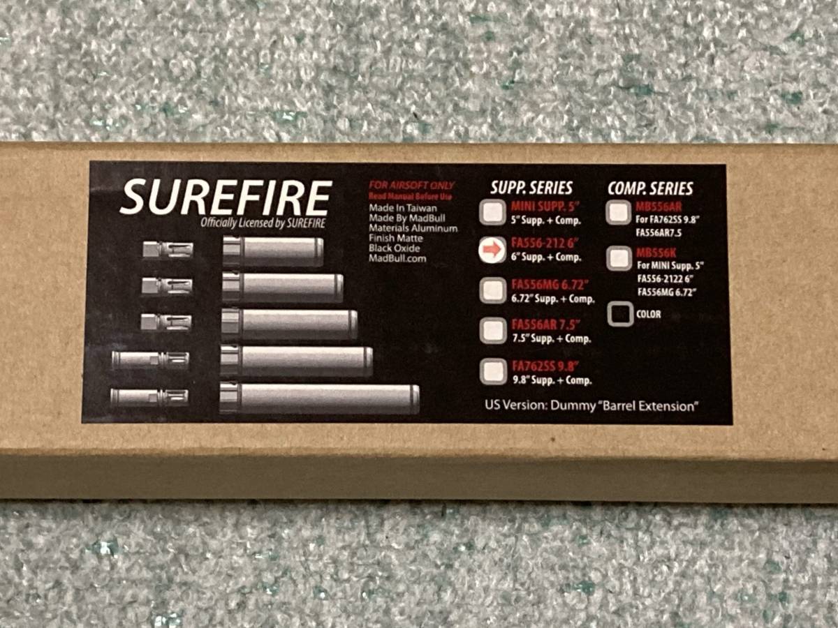 MADBULL Surefire Airsoft サプレッサー FA556−212 6インチ(パーツ)｜売買されたオークション情報、yahoo ...