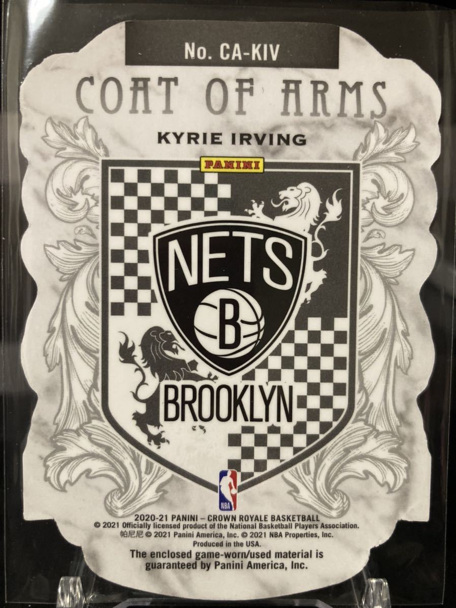 実使用 Kyrie Irving 2020-21 Panini Crown Royale Coat of Arms game-worn ...