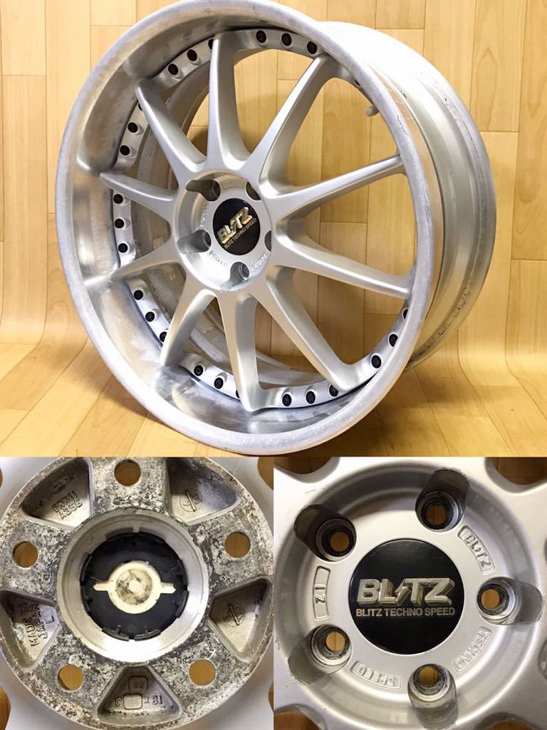 長野発 激レア 深リム ENKEI BLITZ TECHNO SPEED Z1 ブリッツ テクノスピード 19×8.5J5穴114.3+38 ...
