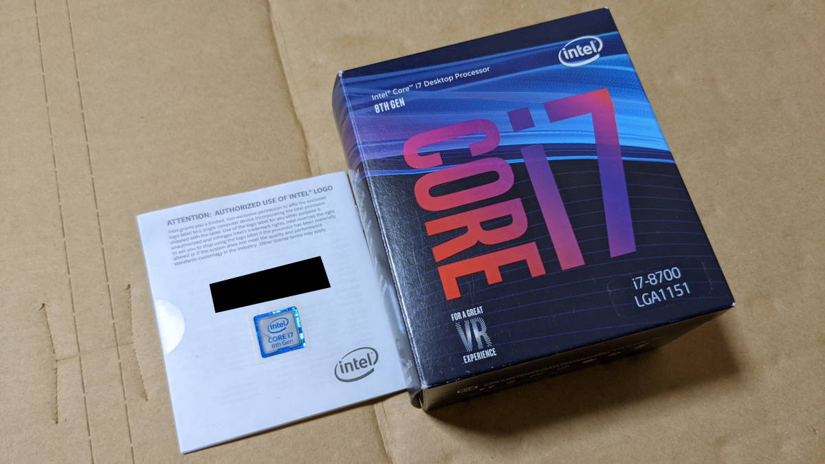 Intel Core i7-8700 Box 第8世代 LGA1151 6C 12T Coffee Lake 3.2GHz TDP65W ...