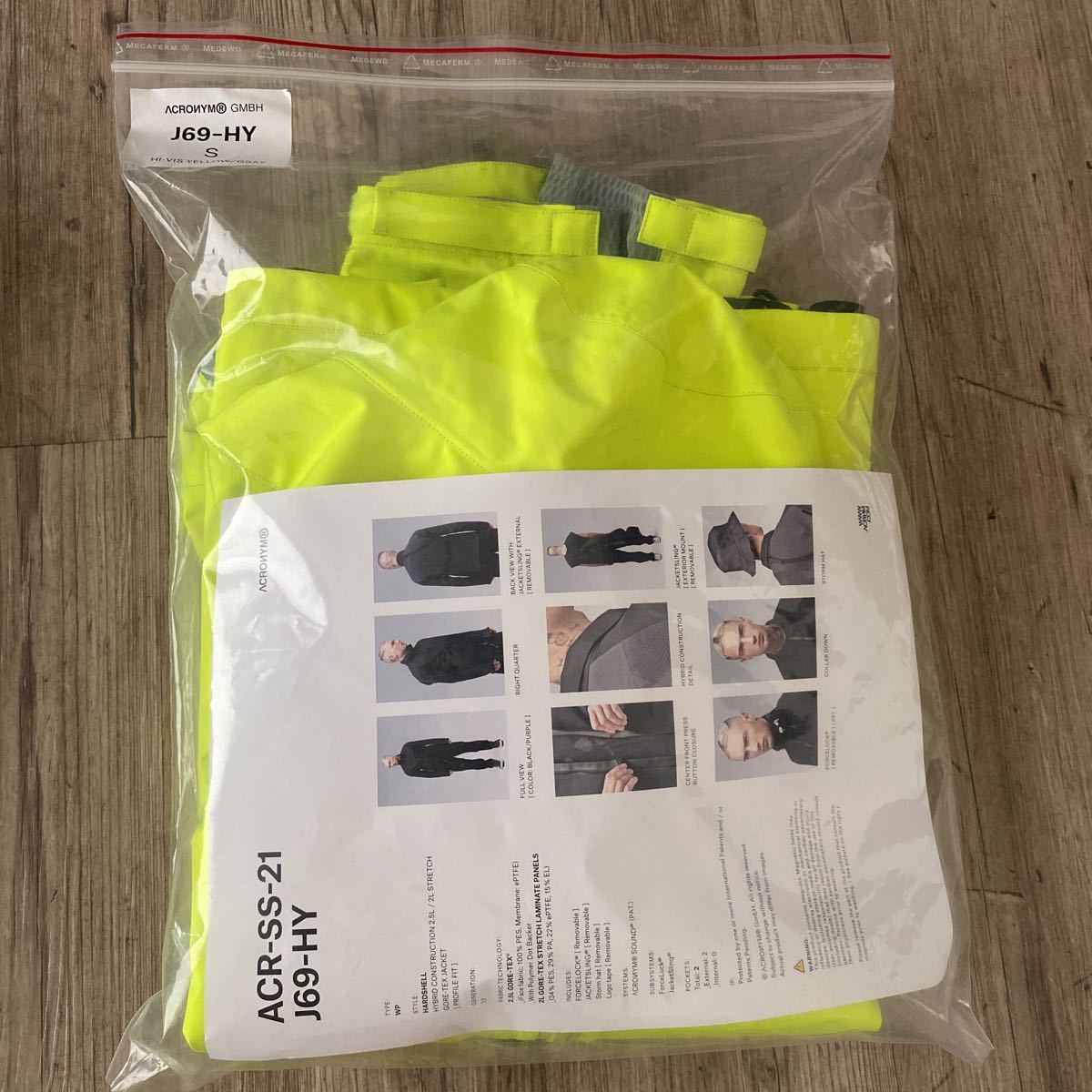 acronym J69-HY サイズS HI-VIS YELLOW/GRAY アクロニウム イエロー(Sサイズ)｜売買されたオークション情報 ...