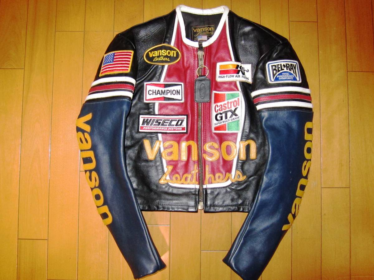 かなり綺麗な一枚 バンソン フラットトラックスタイルのレザーライダース スター VANSON TYPE.STAR Size.34(ライダースジャケット)｜売買されたオークション情報、yahoo ...