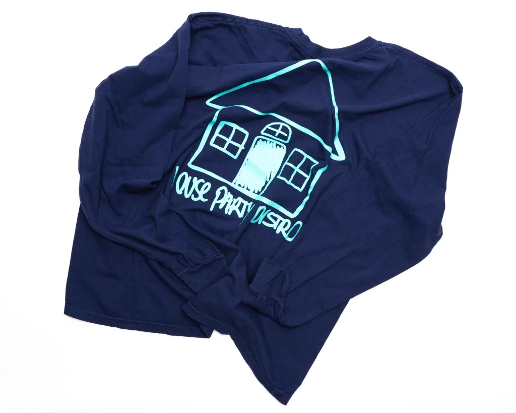 レア 実物 限定 House Party Distro Long Sleeve Tee BLUE Tシャツ M supdef wrmfzy ...