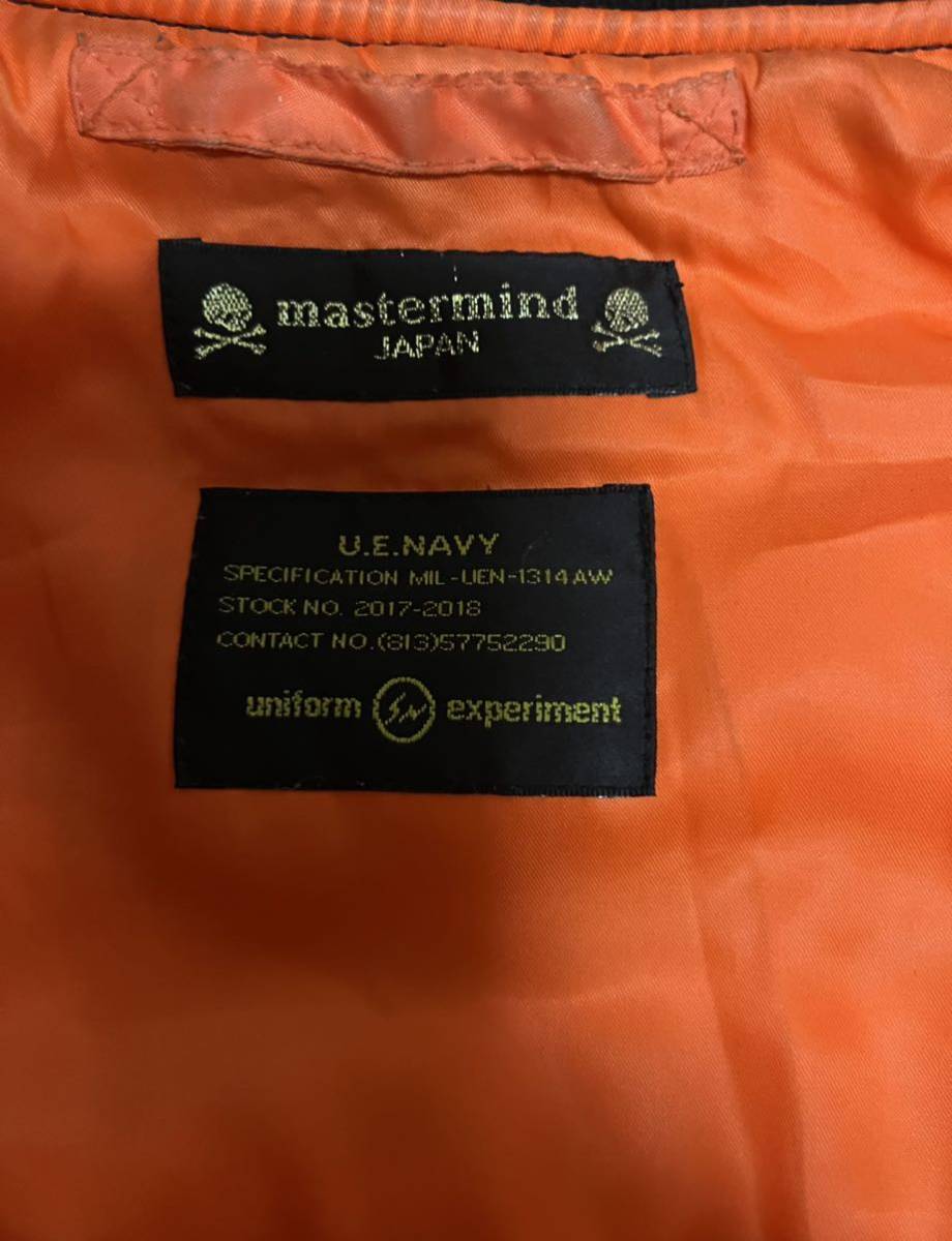 mastermind japan マスターマインドジャパン ×uniform-experiment ×ALPHA トリプルコラボ MA-1 ...
