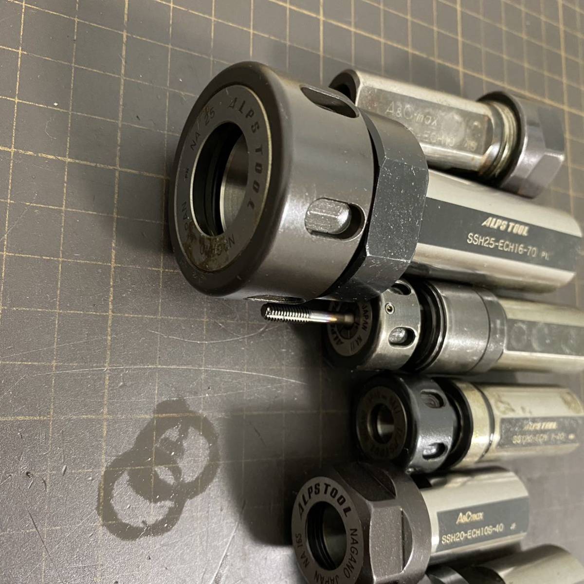 a022 アルプスツール コレットホルダ Metric仕様 使用済み SSH25-ECH16-70 / SSH20-ECH10S-40 / SSH20-ECH10-40 / SST20-ECH ...