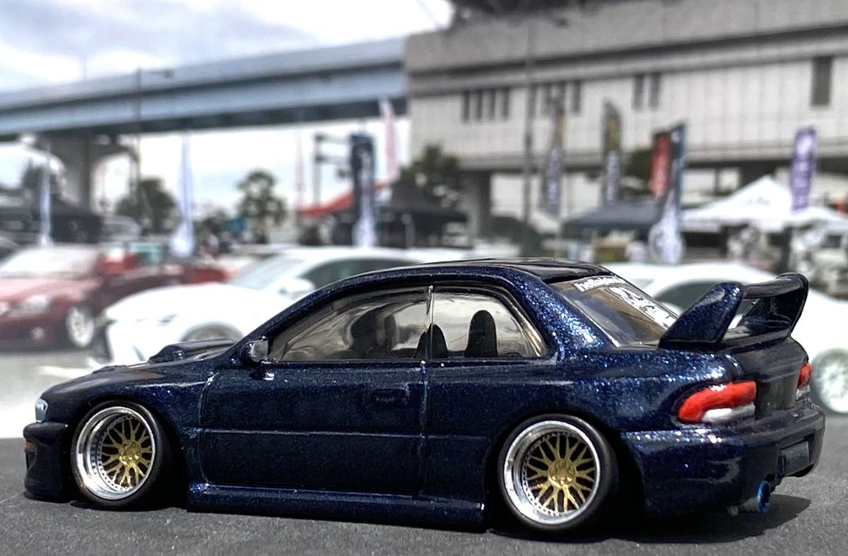 スバル インプレッサ 22B STiバージョン GC8 深リム WORK VS-XX アルミ スタンス ヘラフラ JDM ローダウン カスタム ...