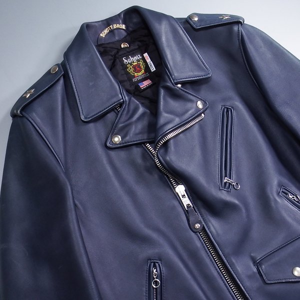 Schott ショット 613UST ワンスター ダブルライダースジャケット 40 LONG ネイビー(ライダースジャケット)｜売買されたオークション情報、yahooの商品情報をアーカイブ公開 ...