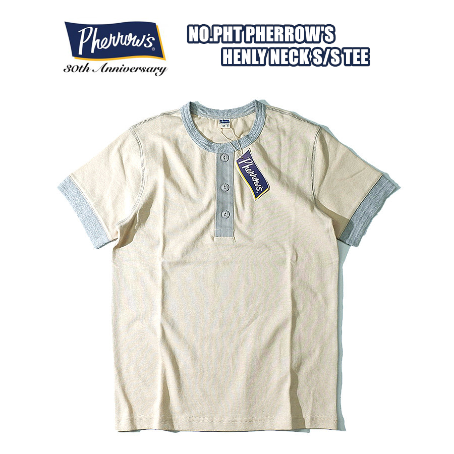 PHERROWS フェローズ ヘンリーネックTシャツ／M(ヘンリーネック)｜売買されたオークション情報、yahooの商品情報をアーカイブ公開 - オークファン（aucfan.com）