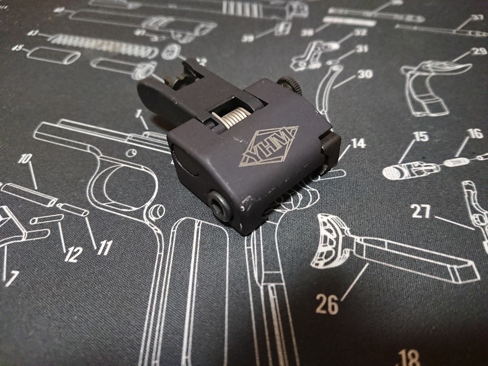 実物 Yankee Hill Machine Q.D.S. BUIS YHM-5040 検 YHM M4 AR-15 バックアップ フロント ...