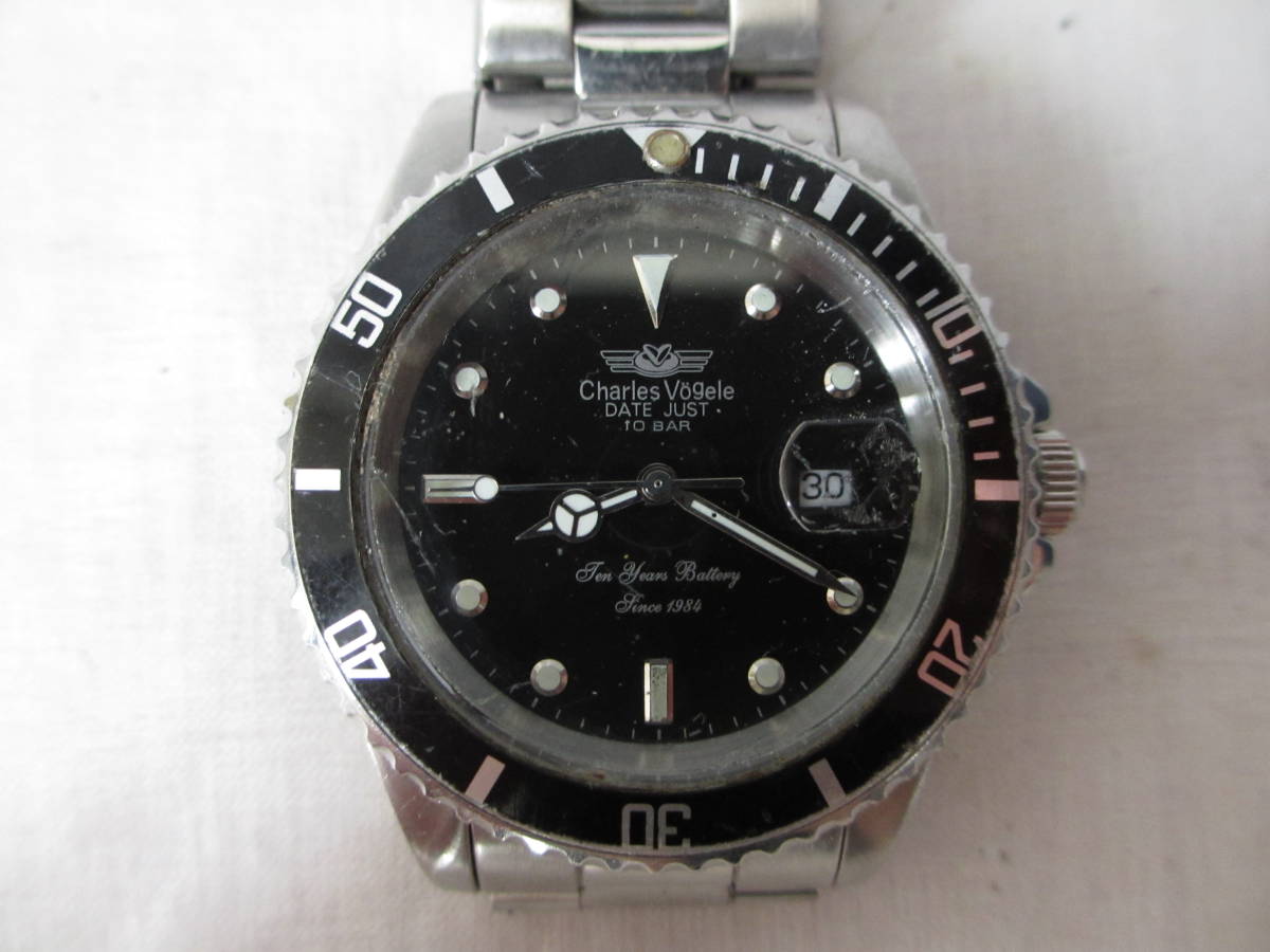 205 Charles Vogele シャルル ホーゲル CV-7833R 稼働品 電池交換済み(その他)｜売買されたオークション情報 ...