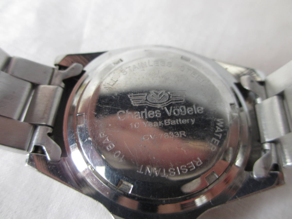 205 Charles Vogele シャルル ホーゲル CV-7833R 稼働品 電池交換済み(その他)｜売買されたオークション情報 ...