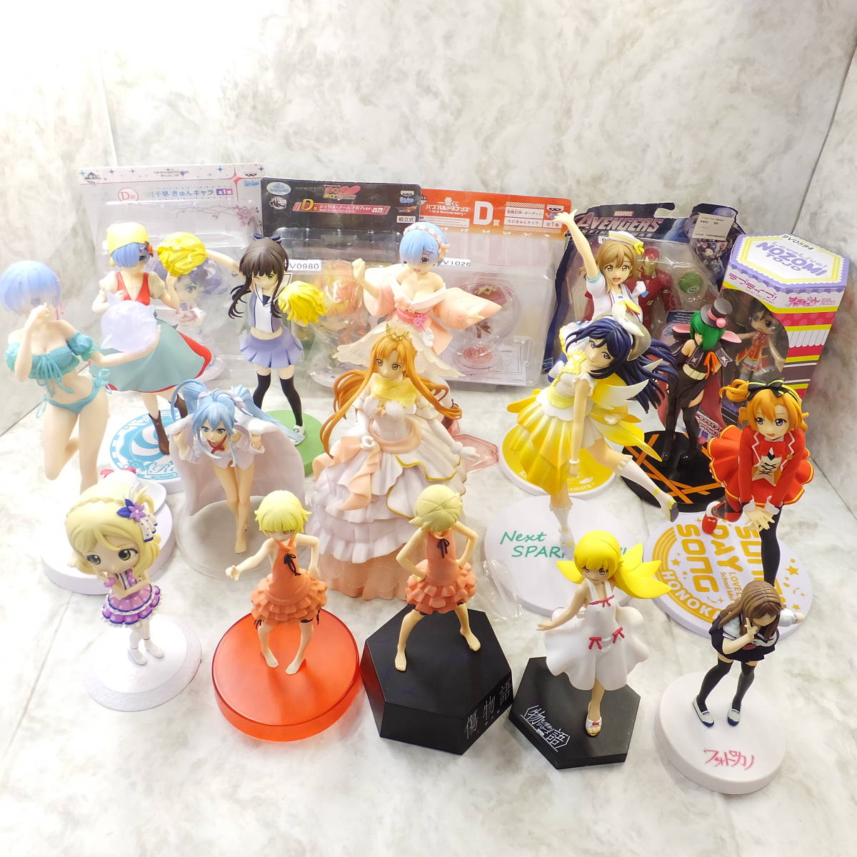 Y305 ジャンク 美少女 フィギュア など まとめて 大量 約20体くらいのセット アイマス パズドラ アベンジャーズ 傷物語 他(その他 ...