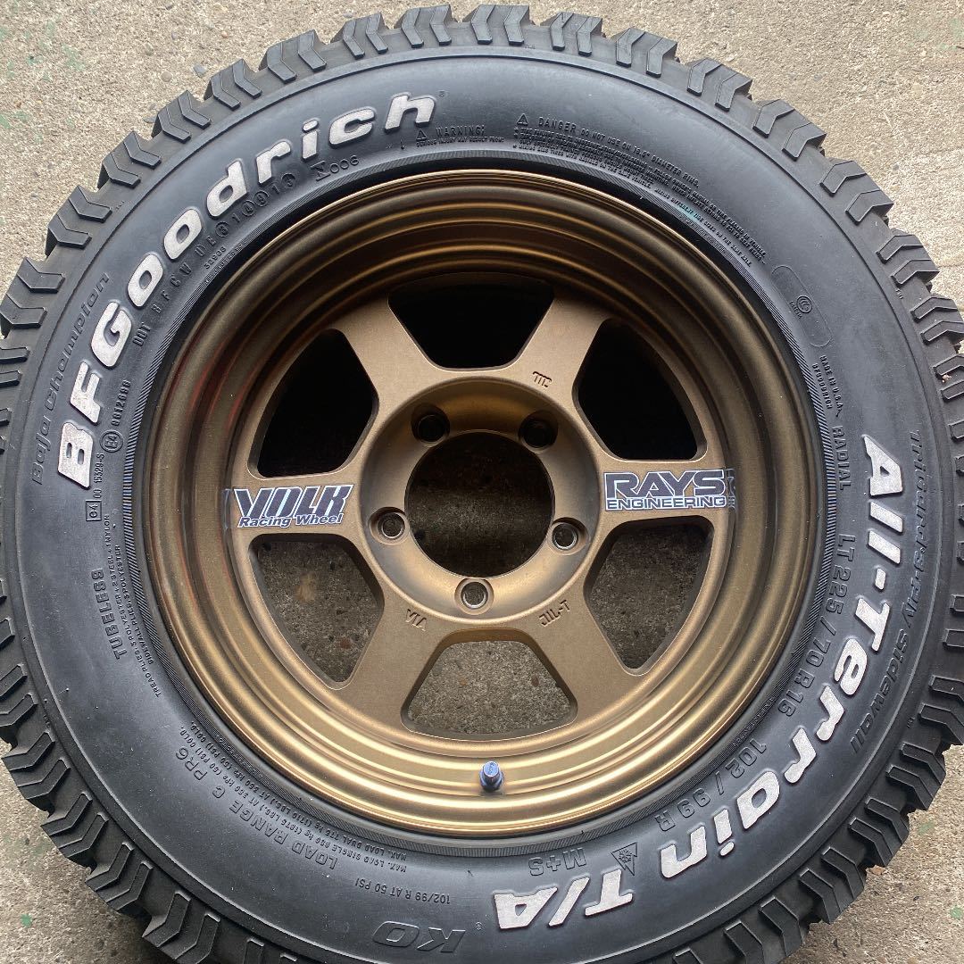 RAYS TE37X 16インチ 7J -15 PCD139.7 ジムニー 4本 レイズ TE37 ホイール BF Goodrich 225/70R16 ジムニーシエラ JB23 JB43 ...
