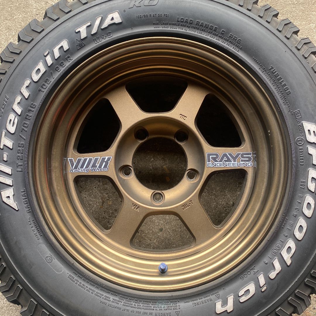 RAYS TE37X 16インチ 7J -15 PCD139.7 ジムニー 4本 レイズ TE37 ホイール BF Goodrich 225/70R16 ジムニーシエラ JB23 JB43 ...