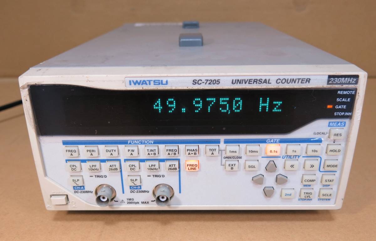 IWATSU SC-7205 UNIVERSAL COUNTER 230MHz 通電確認済み(アマチュア無線)｜売買されたオークション情報 ...