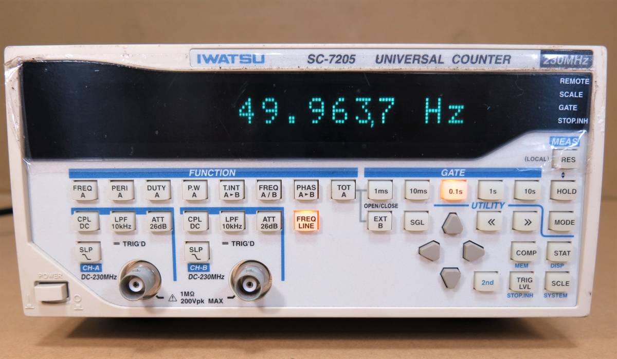 IWATSU SC-7205 UNIVERSAL COUNTER 230MHz 通電確認済み(アマチュア無線)｜売買されたオークション情報 ...