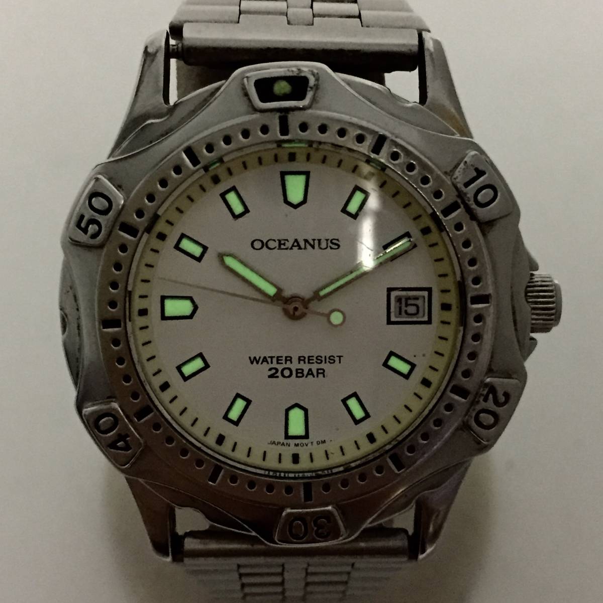 電池交換済 カシオ オシアナス OC-700 ダイバー OCEANUS ダイバーズウォッチ メンズ QZ クォーツ デイト 蓄光 CASIO ...