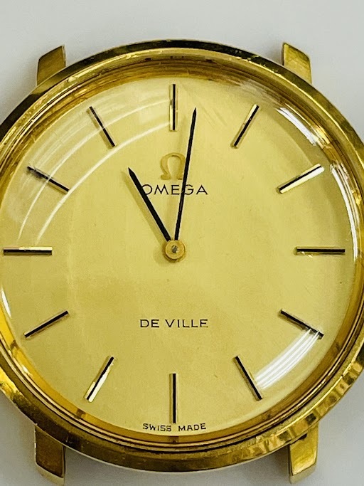 DK 10161 OMEGA DEVILL TOOL104 GOLD オメガ デビル ゴールド色 メンズ ケースのみ 手巻き 稼動品 品 現状 ...