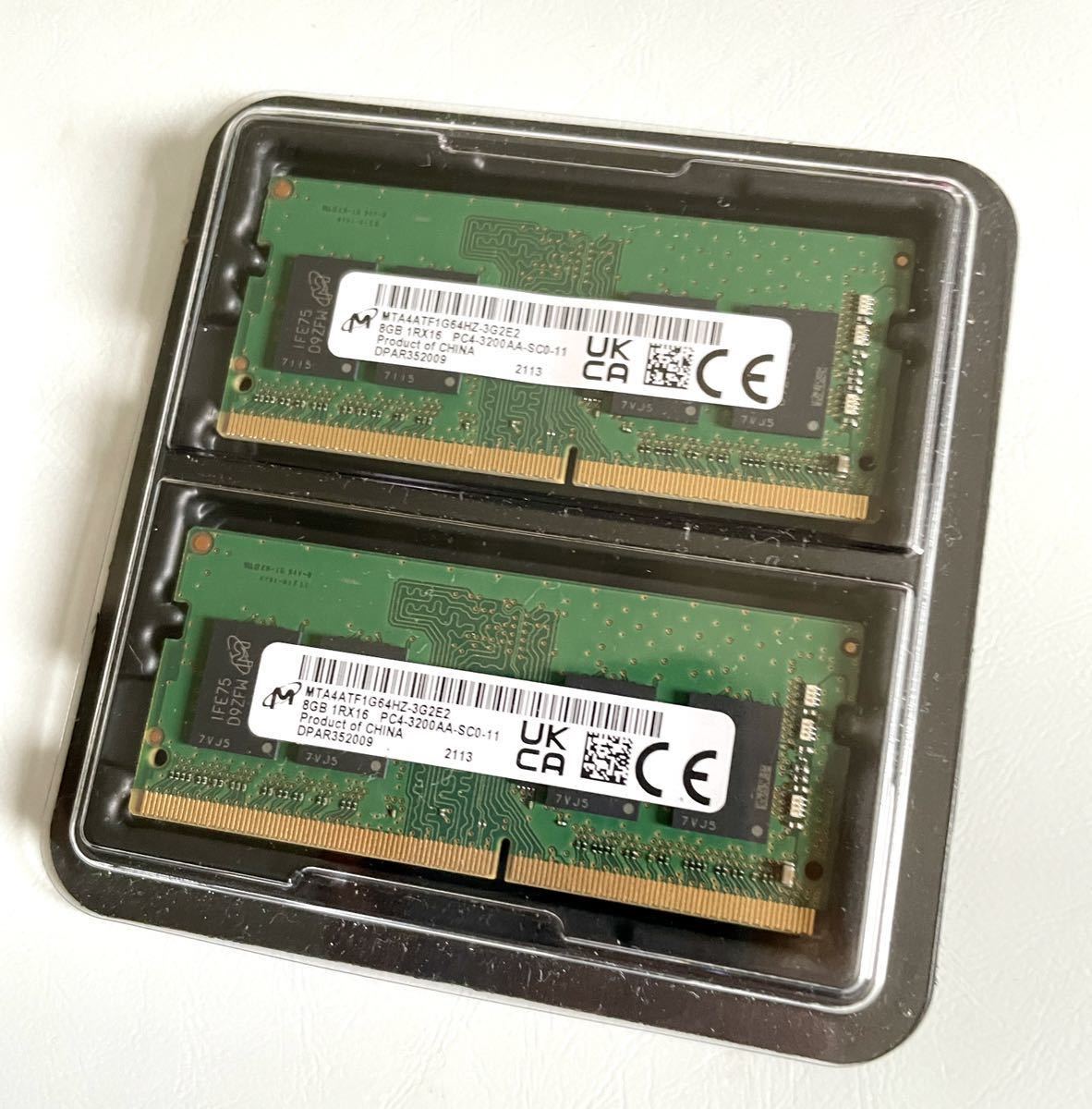 PC4-3200AA-SC0-11 16GB 8GB2 ノートパソコン用メモリー16GB(SO-DIMM)｜売買されたオークション情報 ...