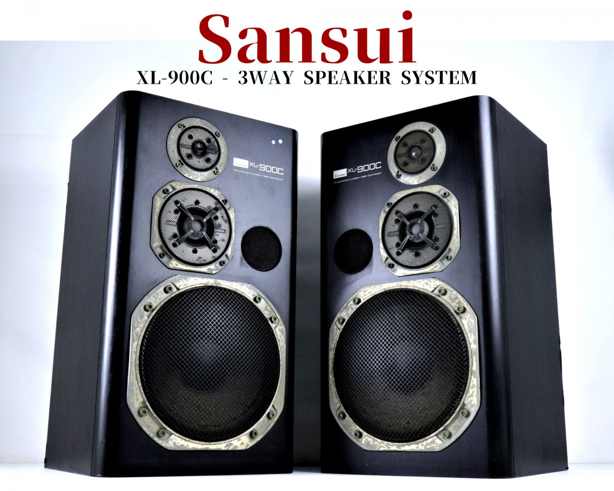 発送不可 音出しOK Sansui XL-900C 山水 / サンスイ スピーカーペア 3WAY 3SPEAKERS SERIAL NO. 944043288 / 944043462 ...