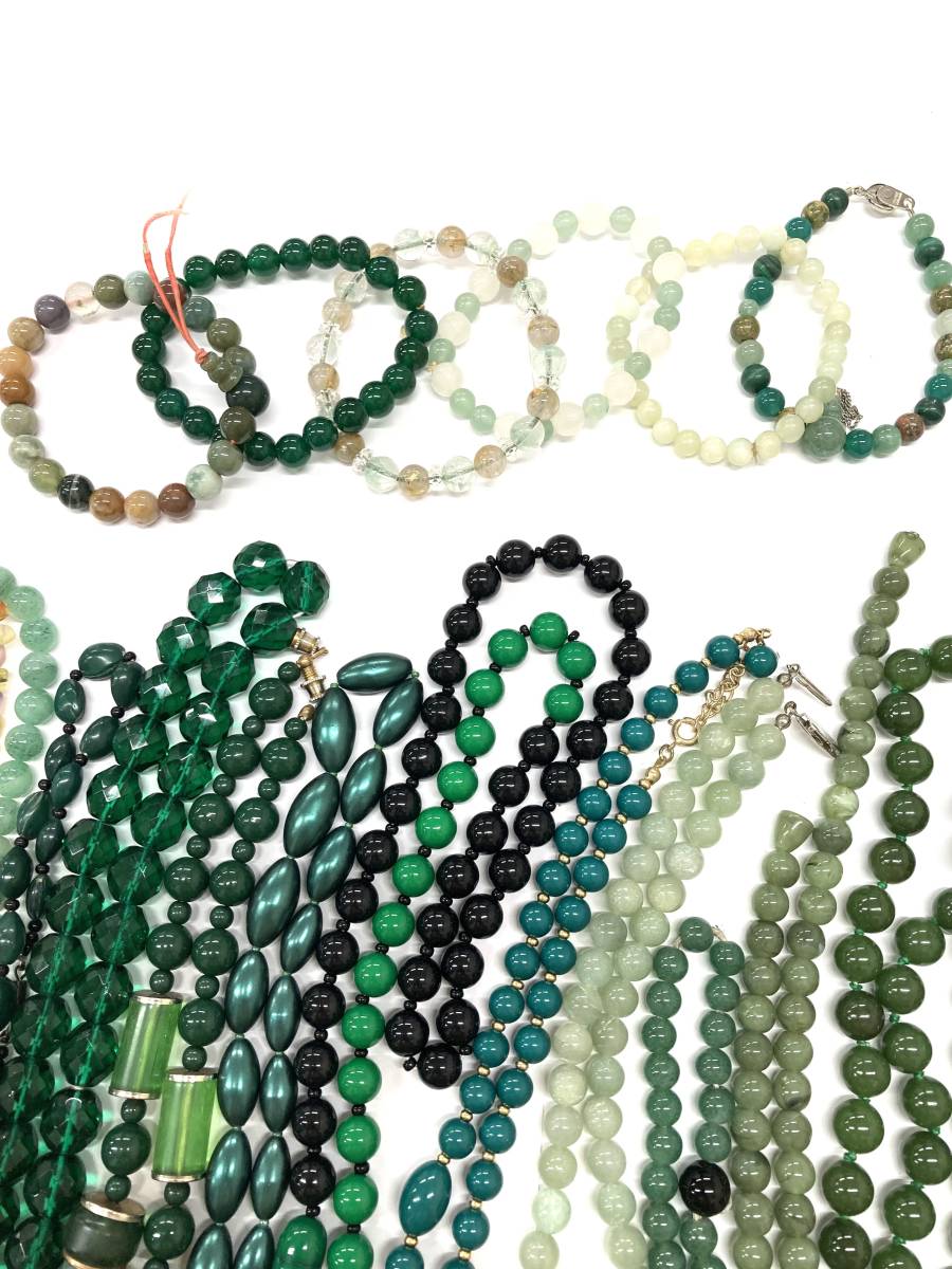 100スタ 天然翡翠 ネフライト アベンチュリンクオーツ ルチル ロッククリスタル 他 大量パワーストーンセット お得 約3125ct(ヒスイ ...