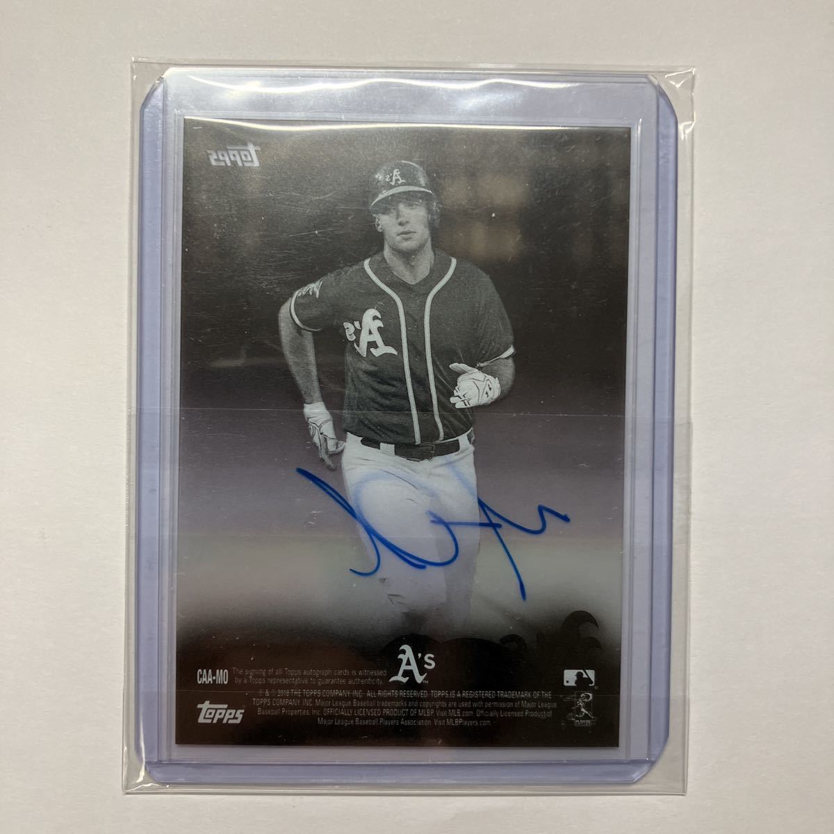 2018 Topps Clearly Authentic Matt Olson Auto Autograph 直筆サインカード アスレチックス ...