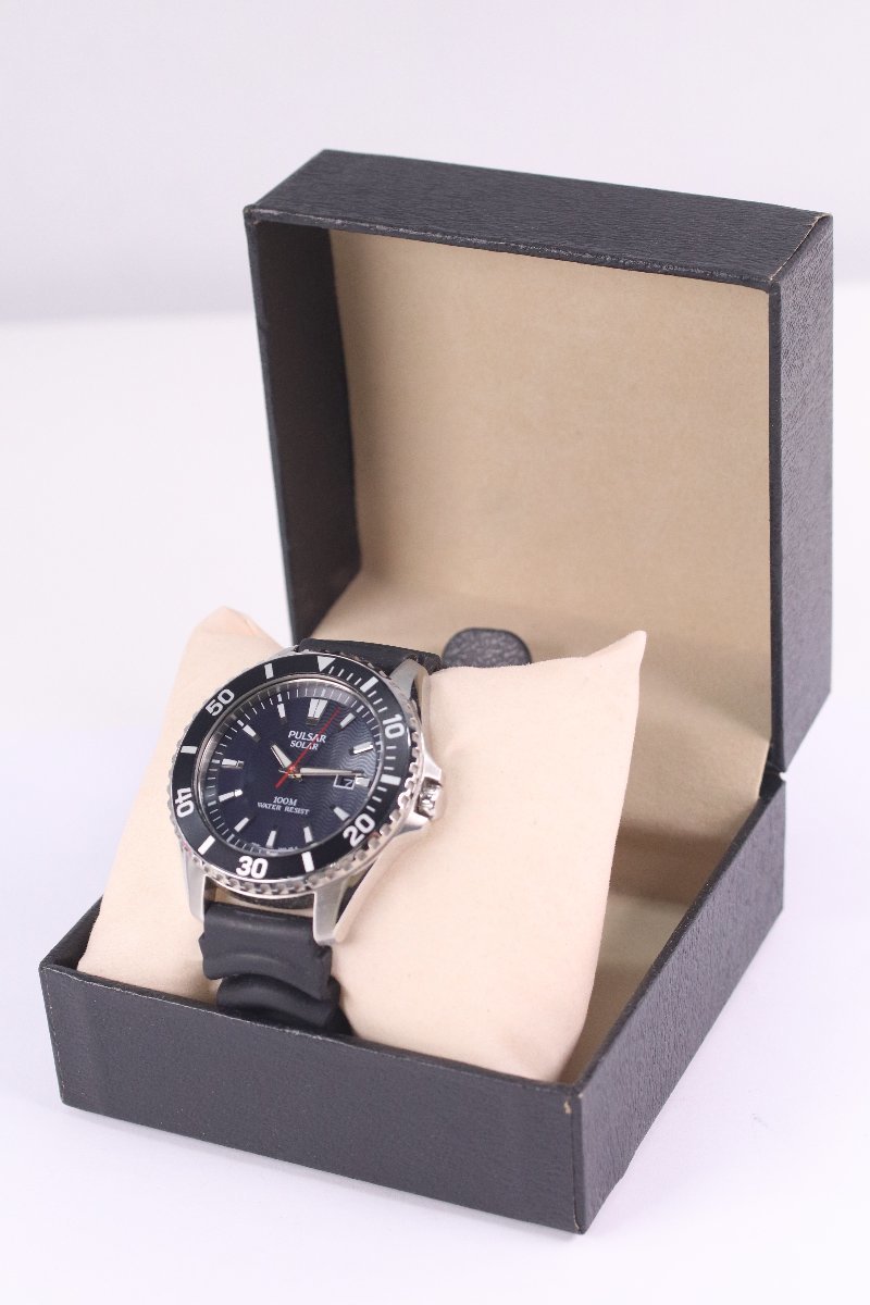 SEIKO セイコー PULSAR パルサー AS32-X003 ソーラー デイト メンズ 腕時計 箱付 99-3(セイコー)｜売買された ...