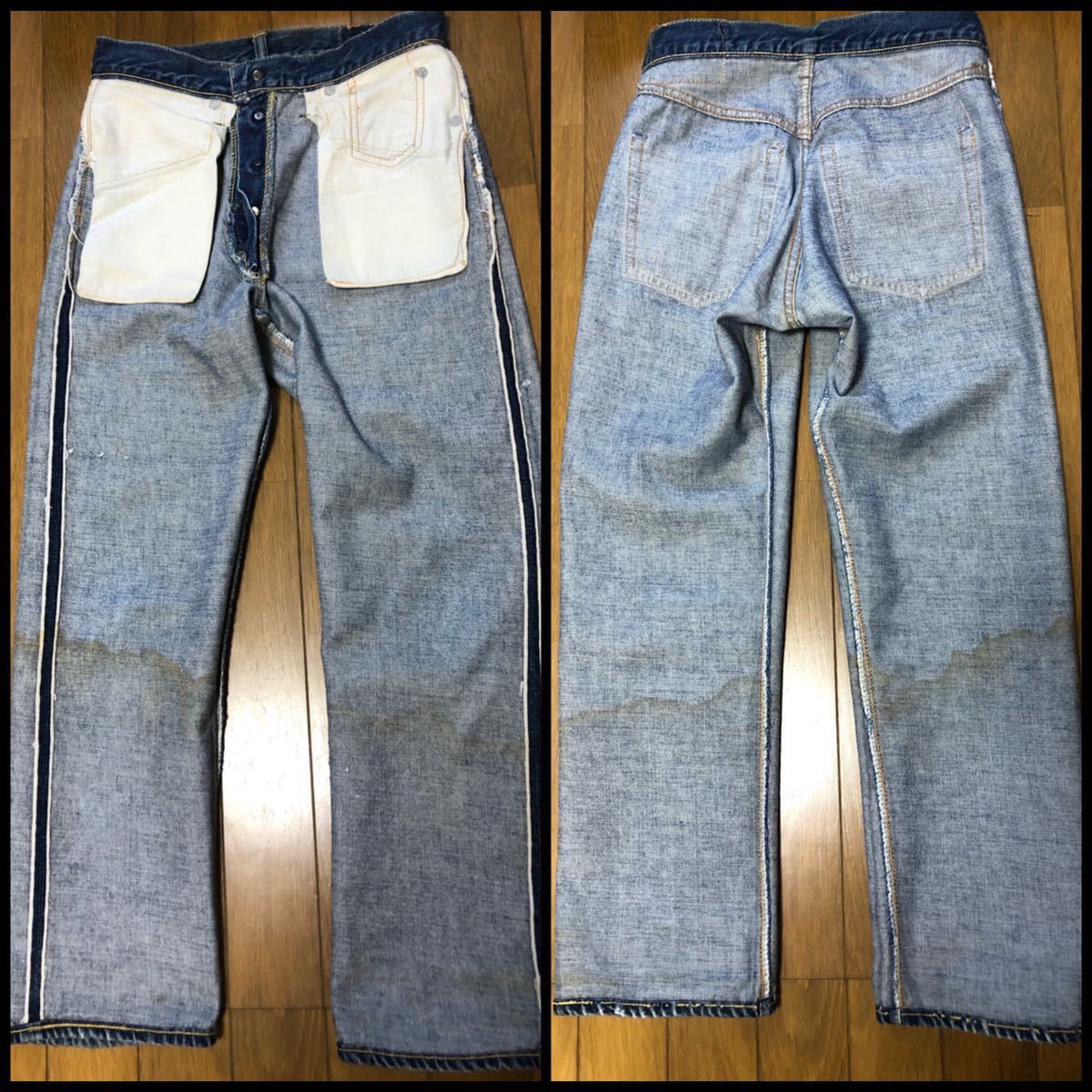 60s スペシャル 1968年 オリジナル リペア無し 501 BIG E 初期 前期 vintage Levis デニム w29 ビッグE 赤耳 Vステッチ xx 66 大戦(W29)｜売買 ...