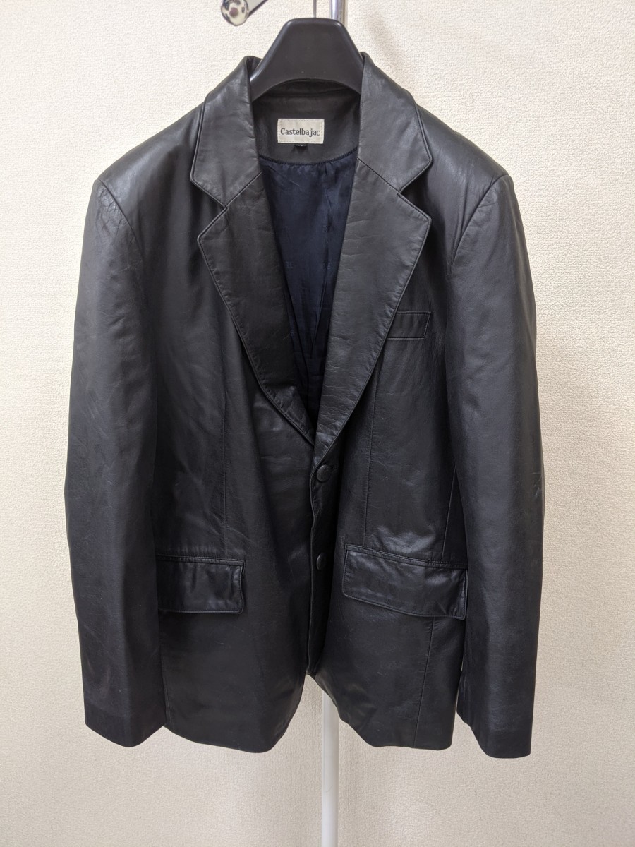 90s カステルバジャック リアルレザー ジャケット メンズM 黒 ノーベント511(Mサイズ)｜売買されたオークション情報、yahooの商品情報をアーカイブ公開 - オークファン ...