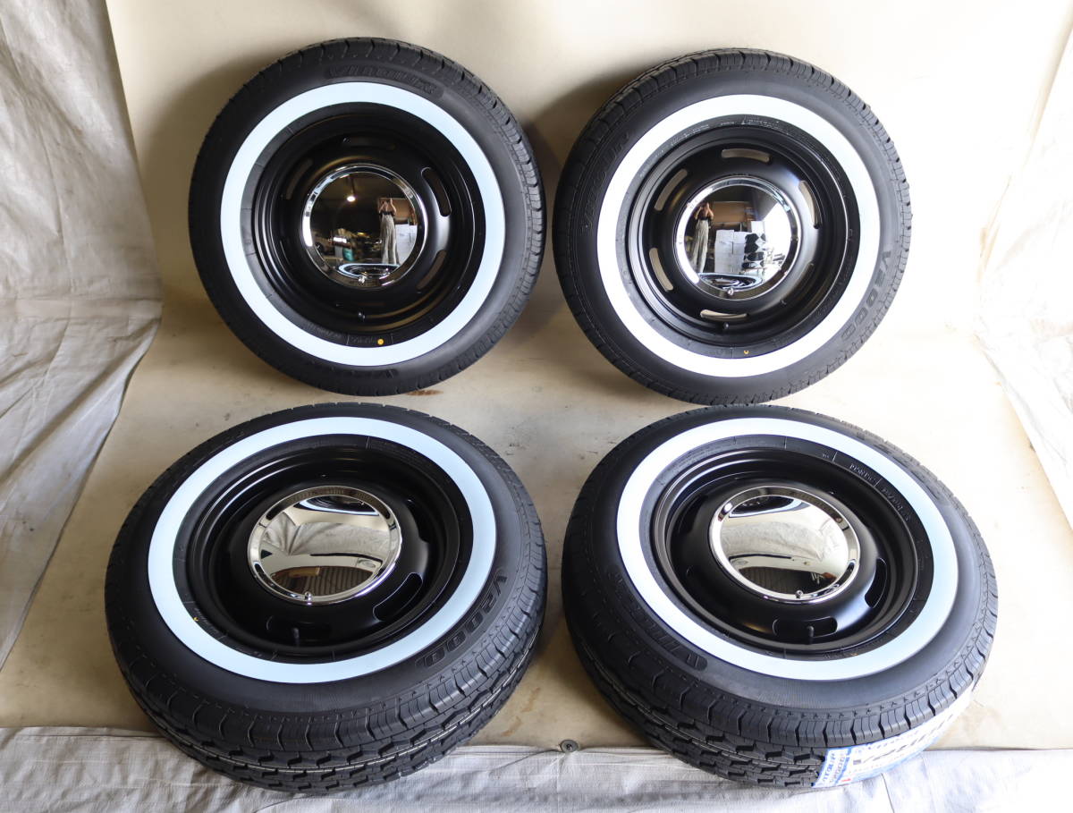 ハイエースに 4本セット ネオムーン2 15×6J+33 139.7/6 195R15 荷重対応 ホワイトリボンタイヤ付き 即納可能 業販OK(15インチ)｜売買されたオークション情報 ...