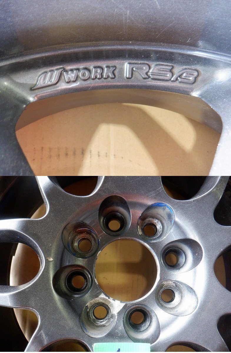 社外 アルミホイール 4本セット WORK RSβ RSベータ 15インチ 15x7j +42 PCD 100 66mm 4H AW11 ...