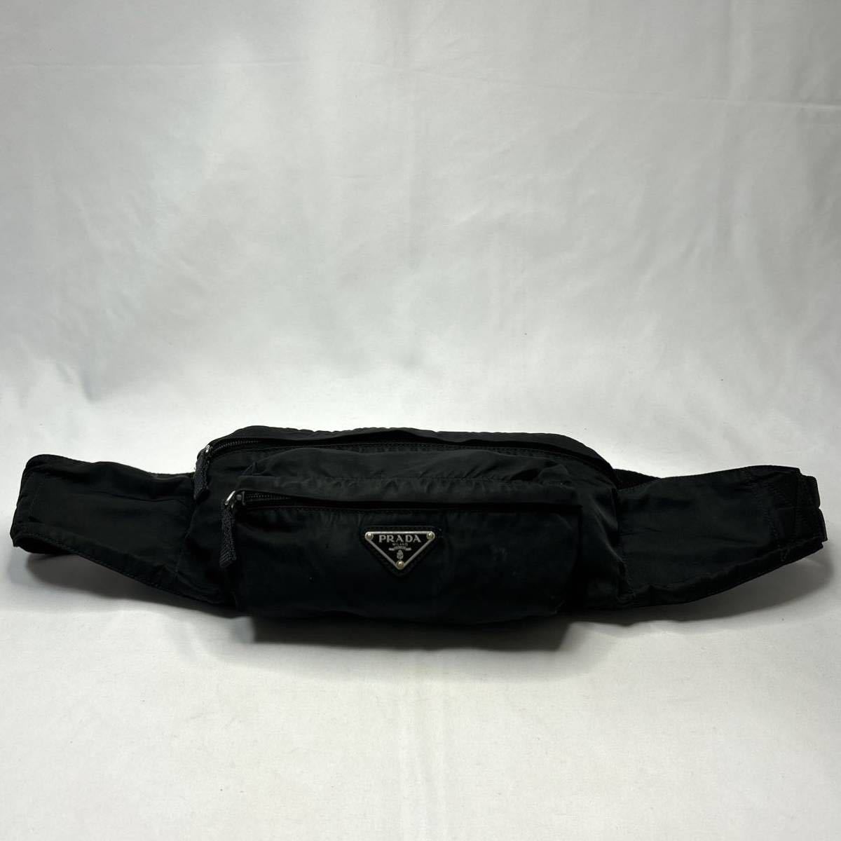 1円〜 極上品 PRADA プラダ ウエスト ポーチ ボディ バッグ ベルト ショルダー 三角プレート ナイロン ブラック(ショルダーバッグ)｜売買されたオークション情報、yahooの商品情報 ...
