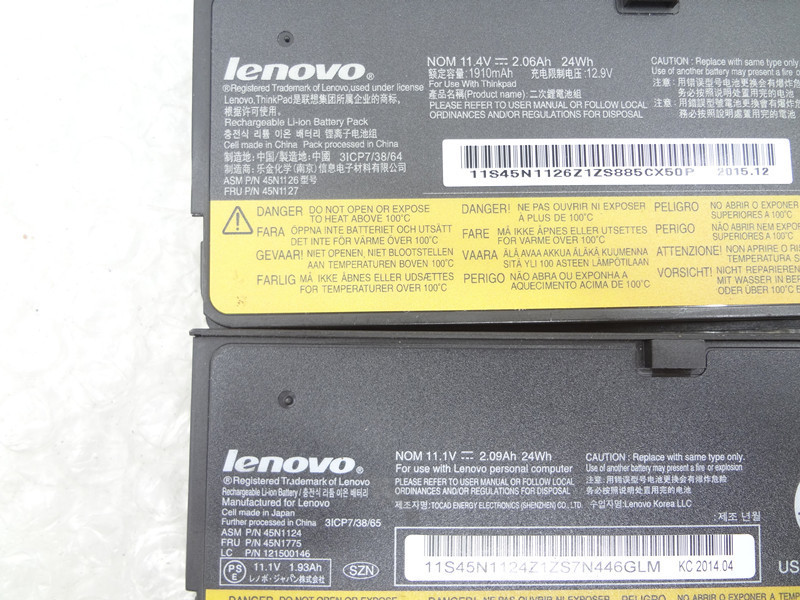 複数在庫 Lenovo ThinkPad X240 X250 T440 T450 L450 純正 バッテリー 45N1126 45N1127 ...