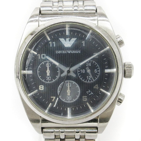 エンポリオアルマーニ EMPORIO ARMANI 腕時計 アナログ クオーツ クロノグラフ AR-0373 251208 シルバーカラー ...
