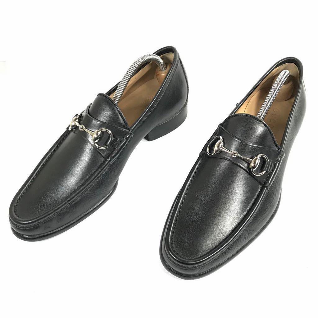 グッチ 本物 GUCCI 靴 26cm 黒 ホースビット ビットローファー スリッポン ビジネスシューズ 本革 レザー 男性用 メンズ 伊製 41 E(男性用)｜売買されたオークション情報 ...