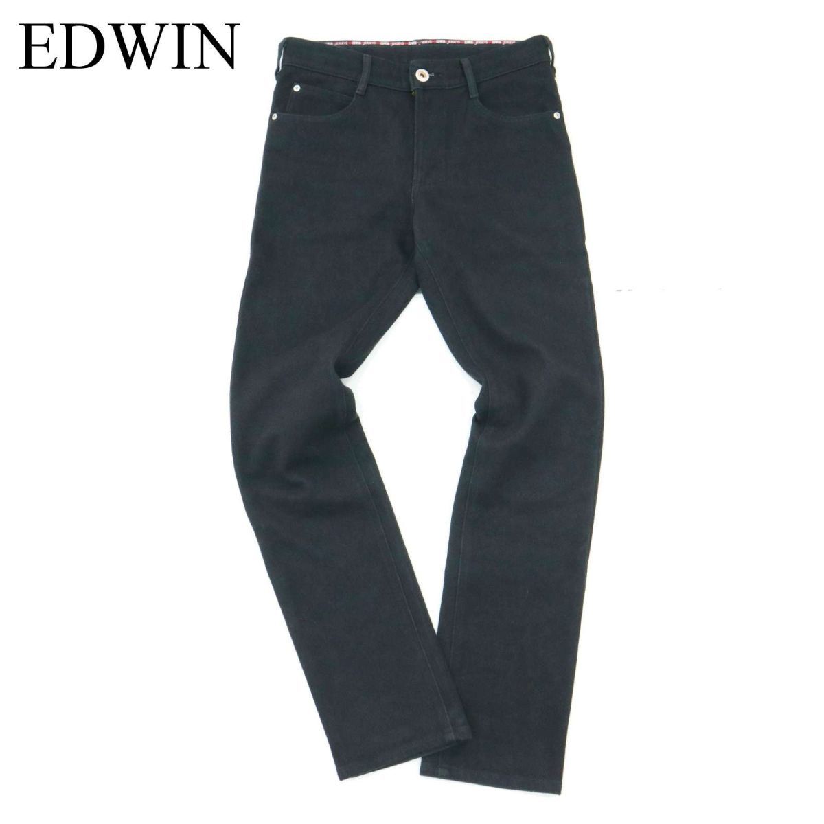 EDWIN エドウィン ER03WF WILD FIRE ジャージーズ 裏起毛 ストレッチ デニム パンツ ジーンズ Sz.S メンズ 黒 日本製 バイク A2B04934_B#Q(W28以下 ...