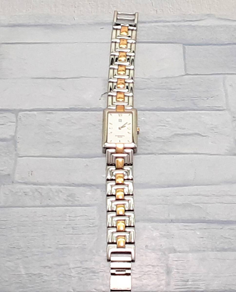 1000円 稼働 GIVENCHY ジバンシー CAPITOL REG MODEL クォーツ腕時計 コンビカラー/スクエア/2針 ヴィンテージ メンズ レディース(ジバンシイ)｜売買された ...