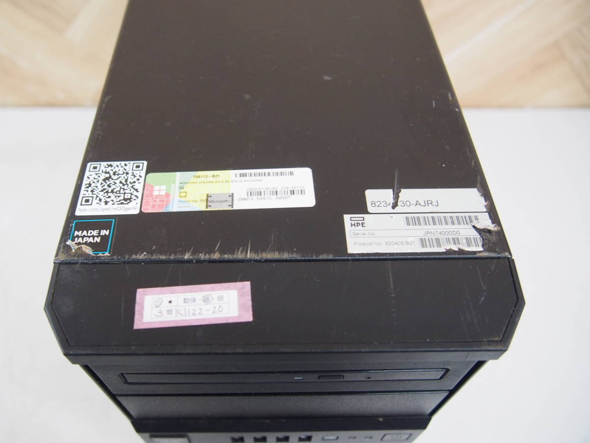 3K1122-20 hp タワー型サーバ ProLiant ML30 Gen9 TPS-W009 HDD無 ジャンク(HP、コンパック)｜売買されたオークション情報、yahooの商品情報を ...