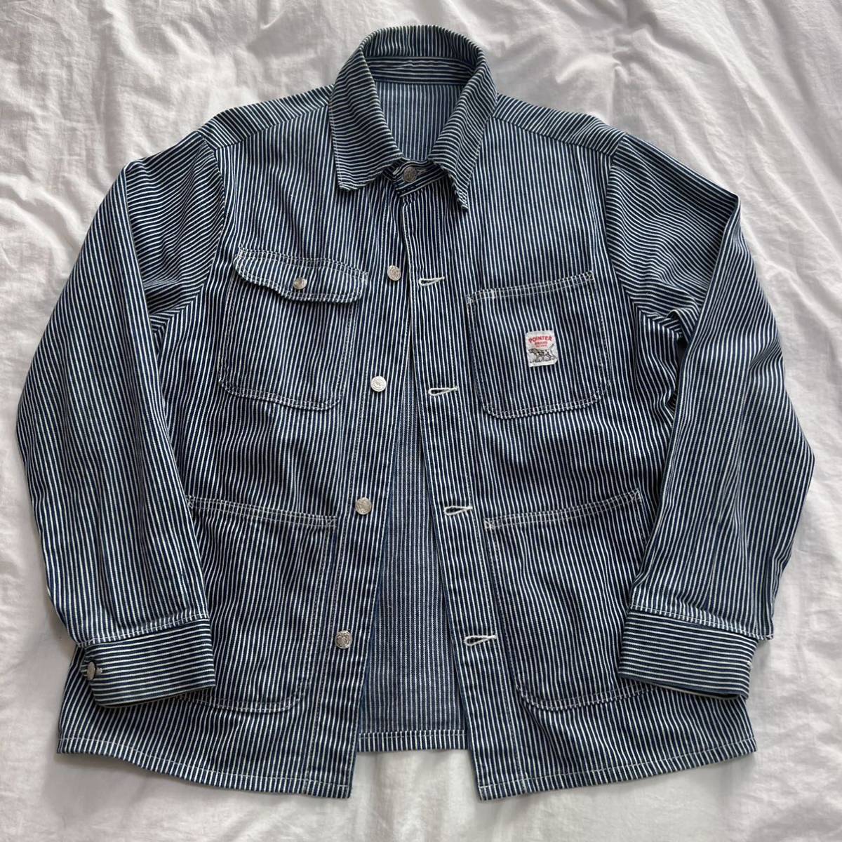 90年代 ポインターブランド ヒッコリー カバーオール ペインターパンツ オーバーオール セット 90s Pointer Brand Hickory MADE IN USA(メンズファッション ...