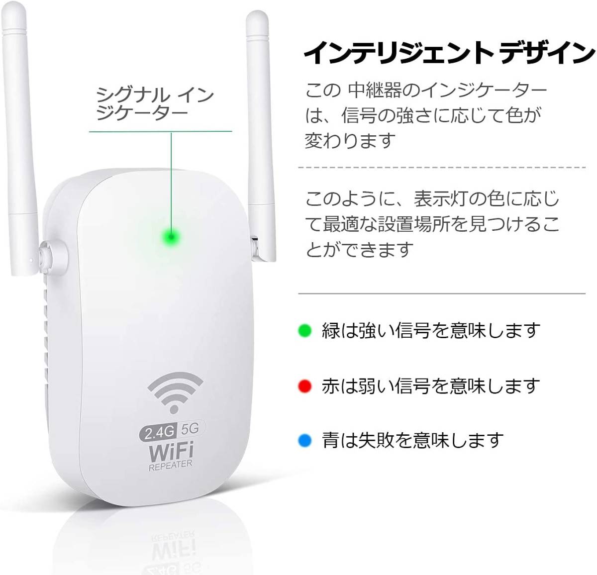 Getue WIFI 中継機 最強 無線LAN 中継機 1200Mbps 867Mbps 5GHz + 300Mbps 2.4GHz YSMT ...